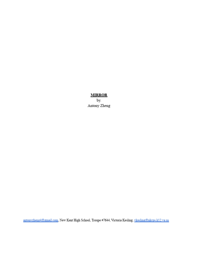 MIRROR - Antony Zheng | PDF