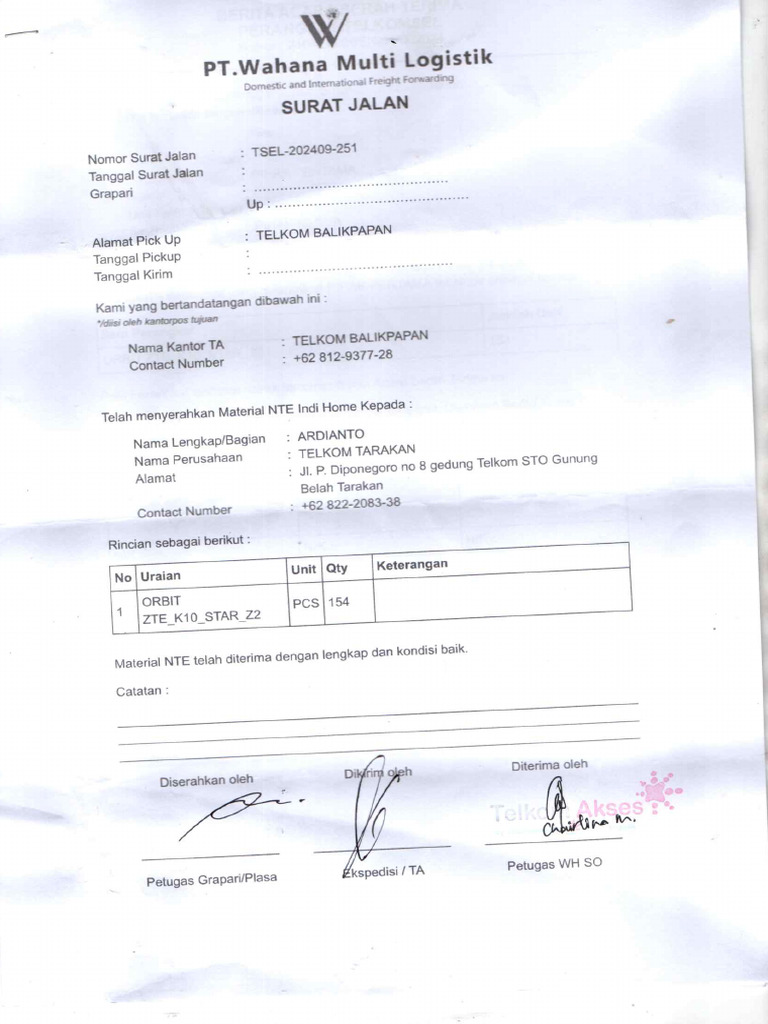 SJ Orbit 154PCS Tarakan Dari BPP | PDF