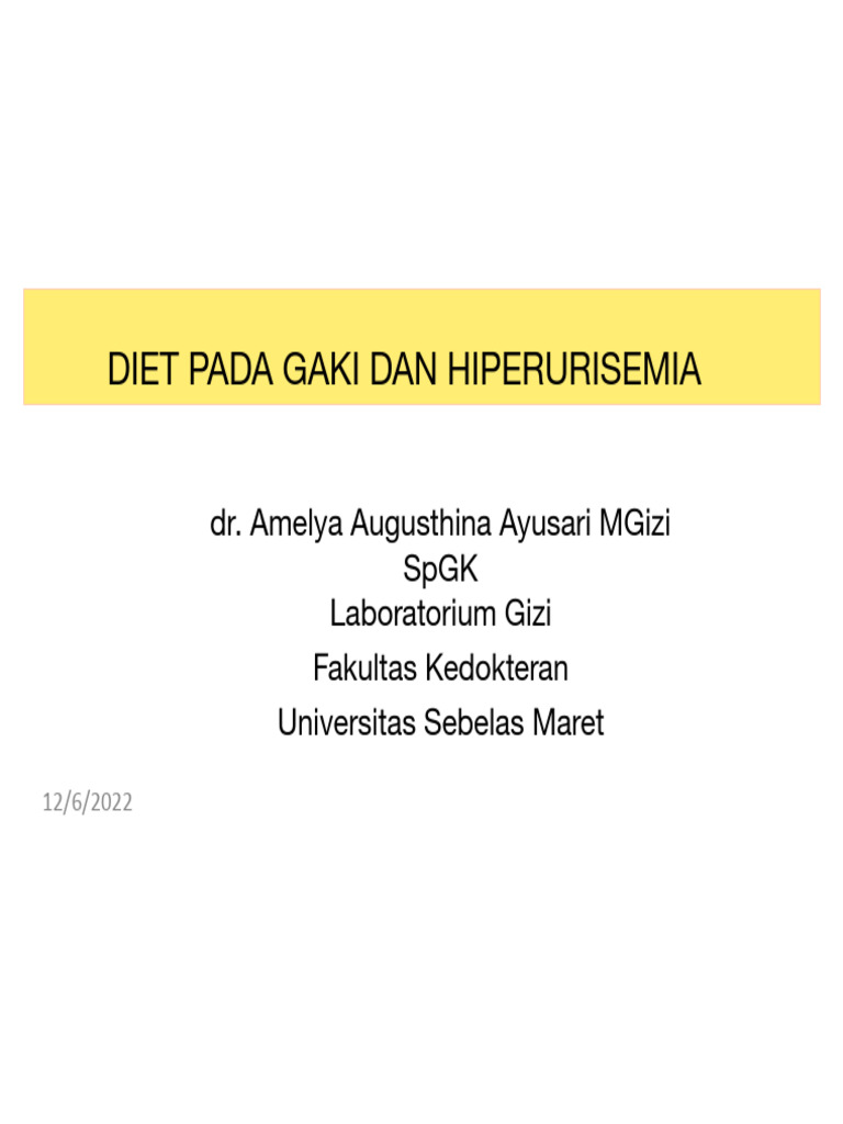 GAKI Dan Hiperurisemia | PDF