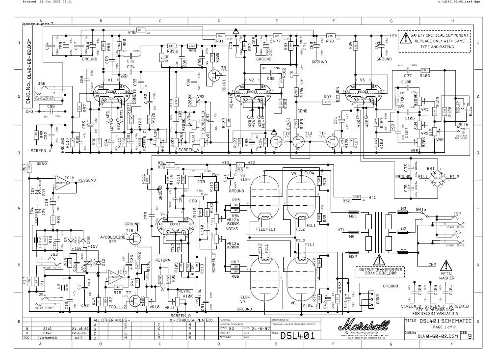 Marshall JCM 2000 DSL 401 | PDF