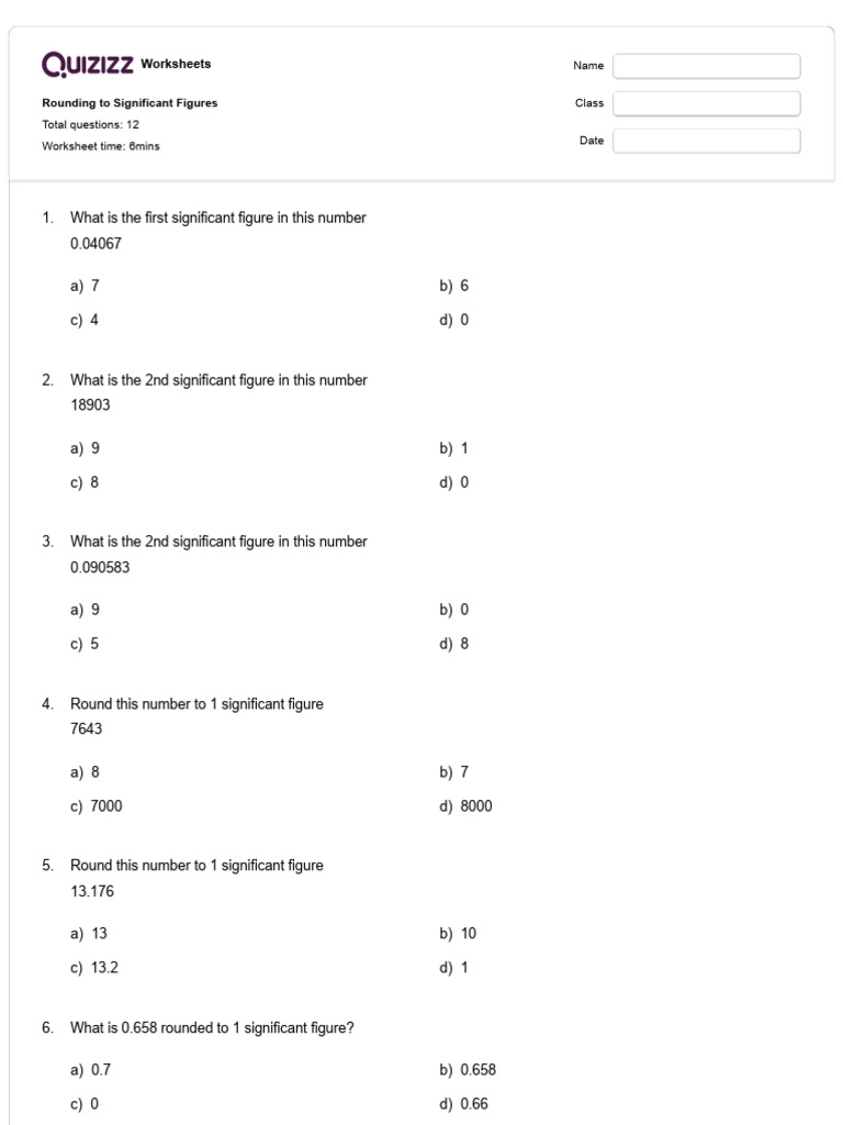 Rounding To Significant Figures - 05 | PDF