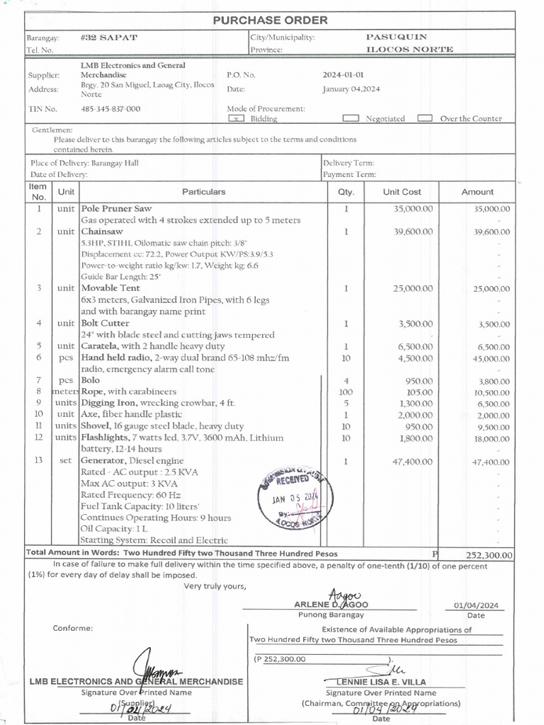 Purchase Order | PDF