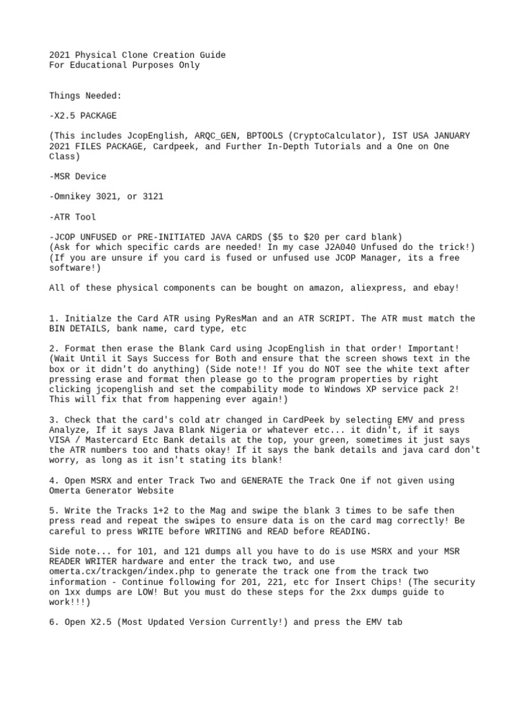 2021 Clone Creation Guide | PDF