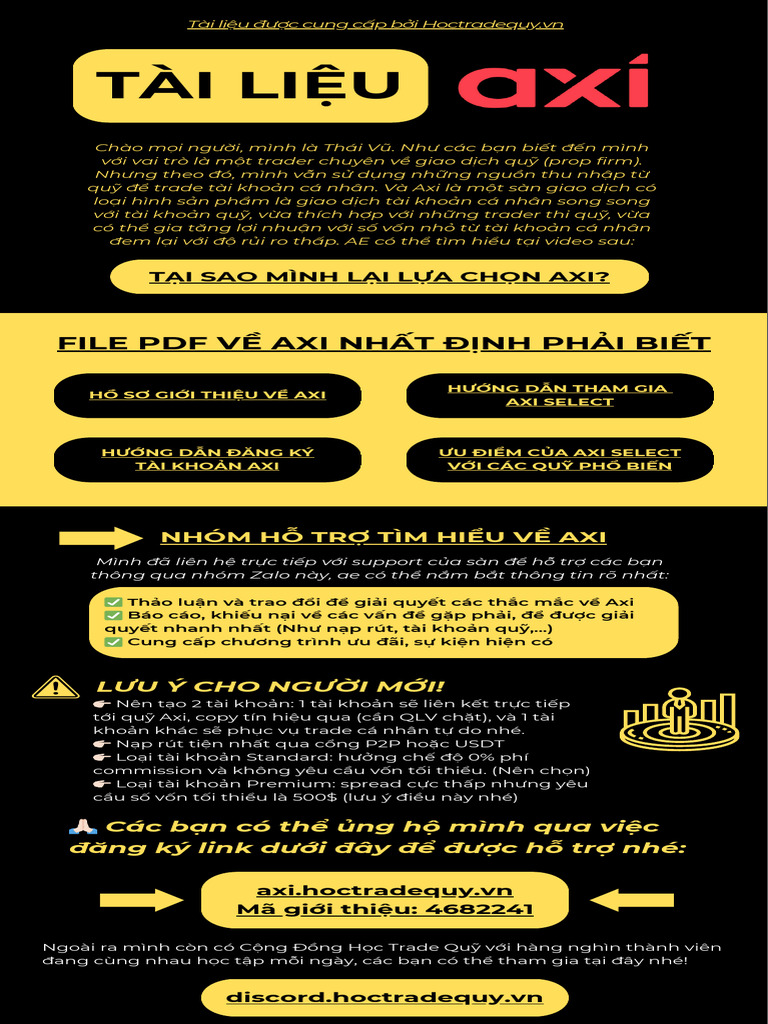 TÀI LIỆU AXI - HỌC TRADE QUỸ | PDF