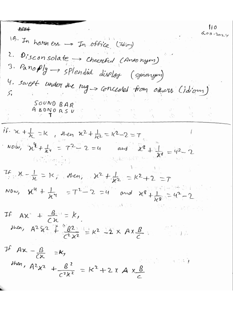 Algebra Formula by SKK Sir Abcd | PDF
