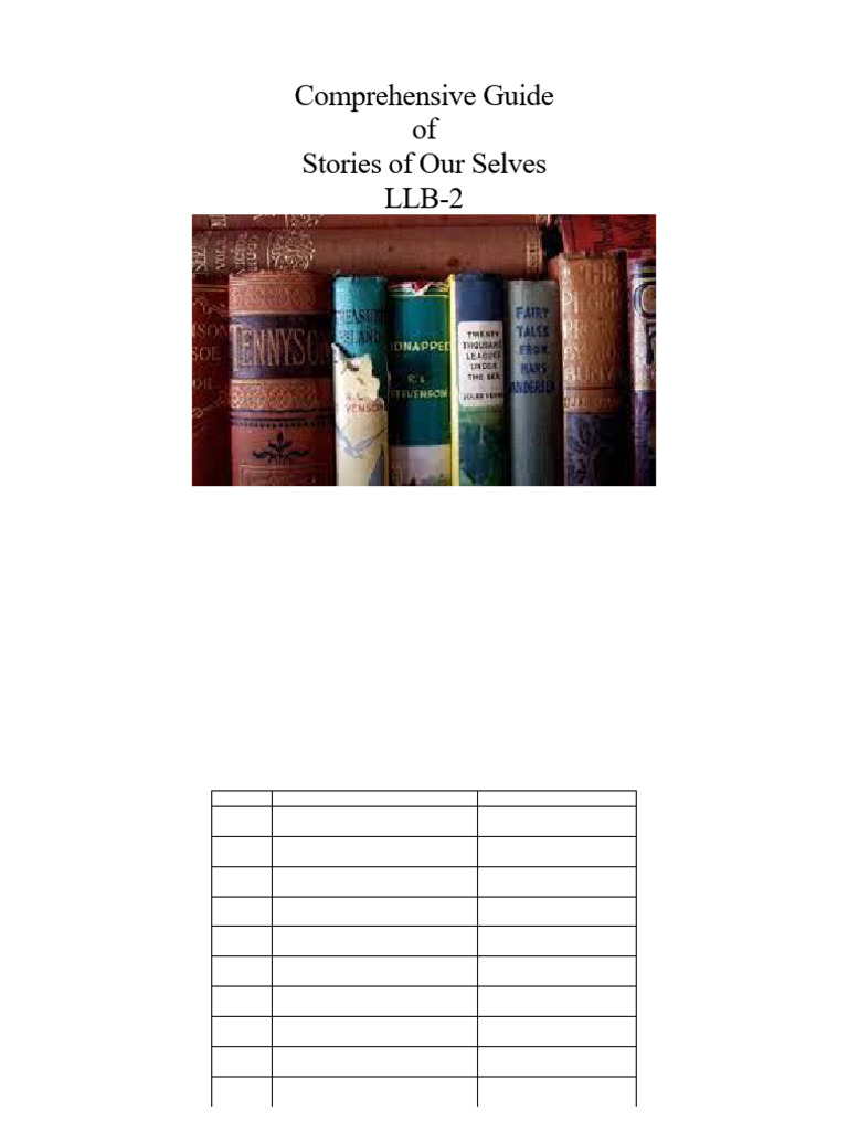Stories of Ourselves, A Comprehensive Guide | PDF