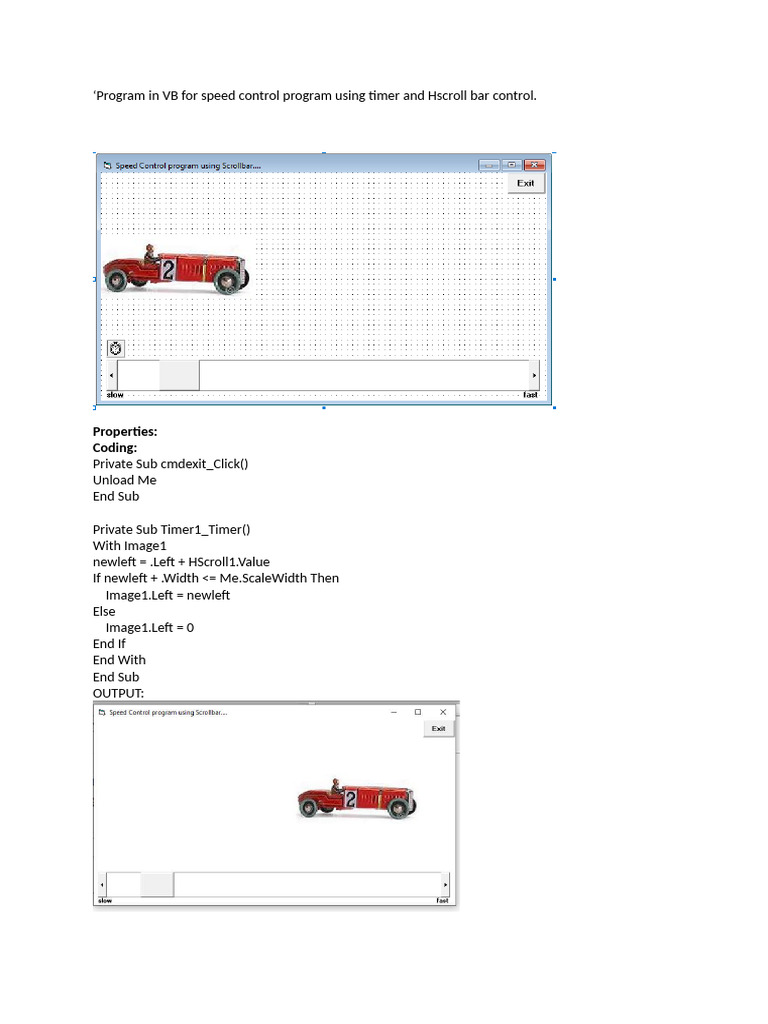 VB - Prog - Timerand HScroll Control | PDF | Teaching Methods & Materials | Computers
