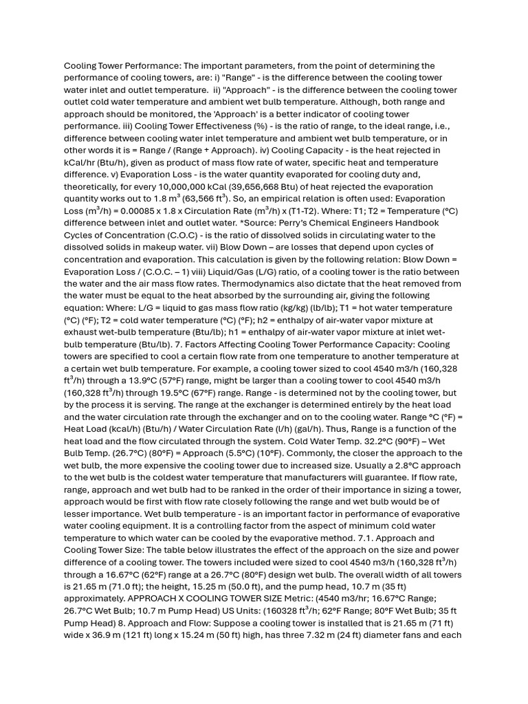 Cooling Tower Performance Pdf