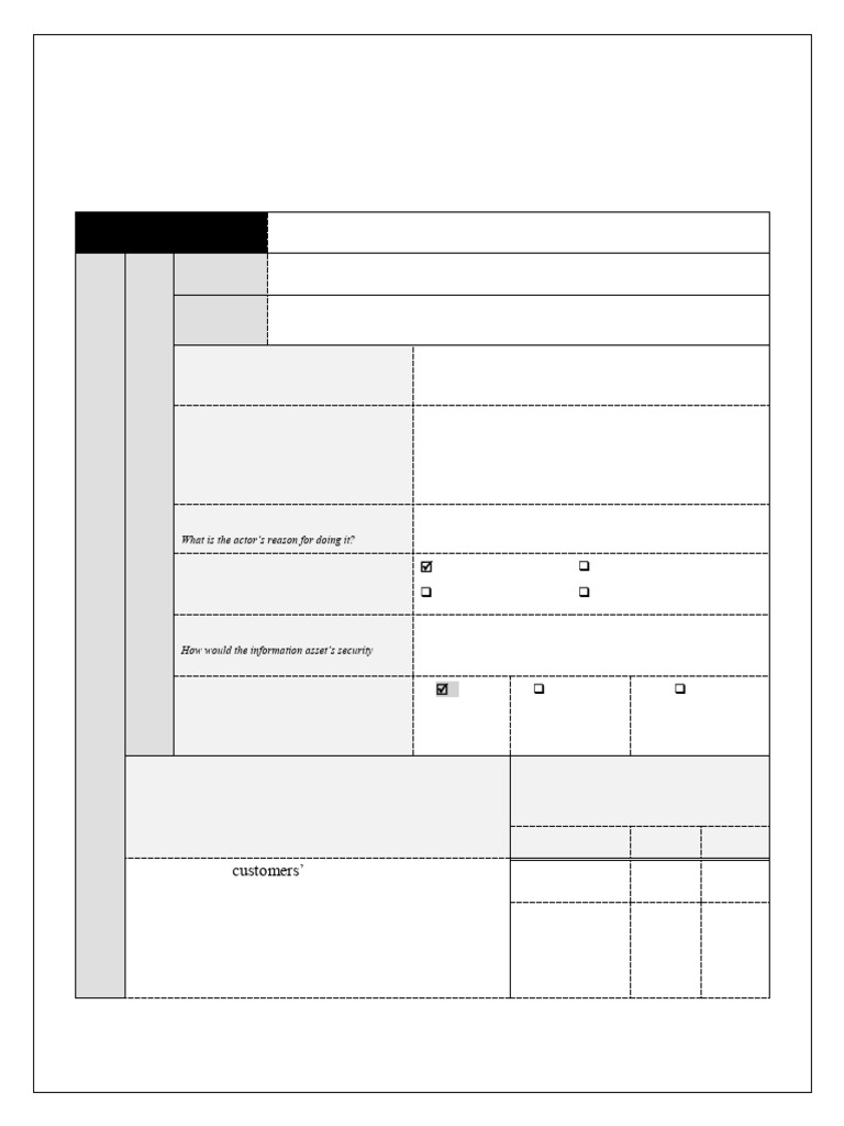 OCTAVE Worksheets (Samples) | PDF