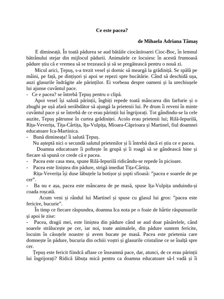 Ce Este Pacea | PDF