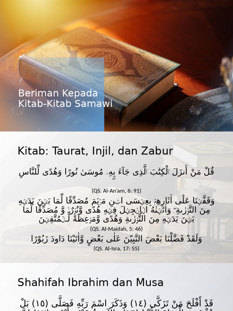 Beriman Kepada Kitab Kitab Samawi Dan para Rasul | PDF