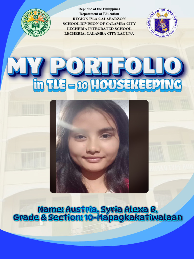 My Portfolio in TLE 10 Housekeeping 8 | PDF