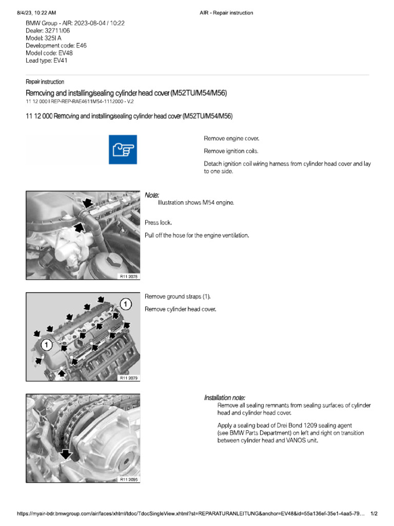 Valve Cover Installation | PDF