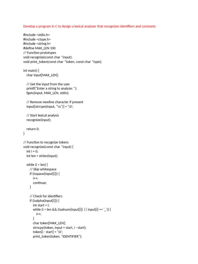 CD Lab Manual-R21 | PDF