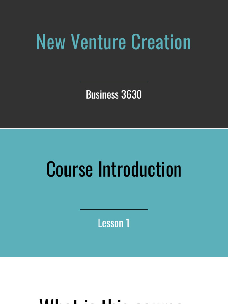 Lesson 1--Course Introduction (1) | PDF
