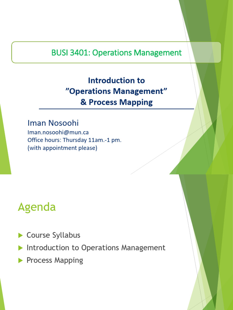 BUSI3401-Introduction, Process Mapping | PDF