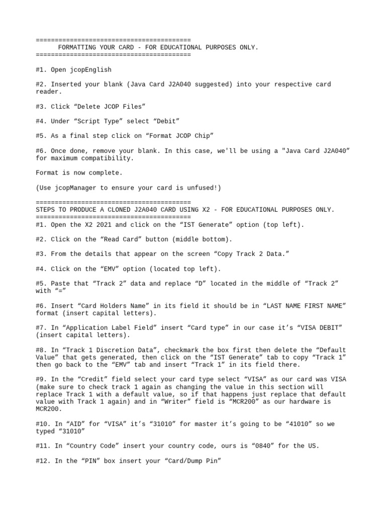 EMV-X2-CLONING-TUTORIAL-v4.4 | PDF