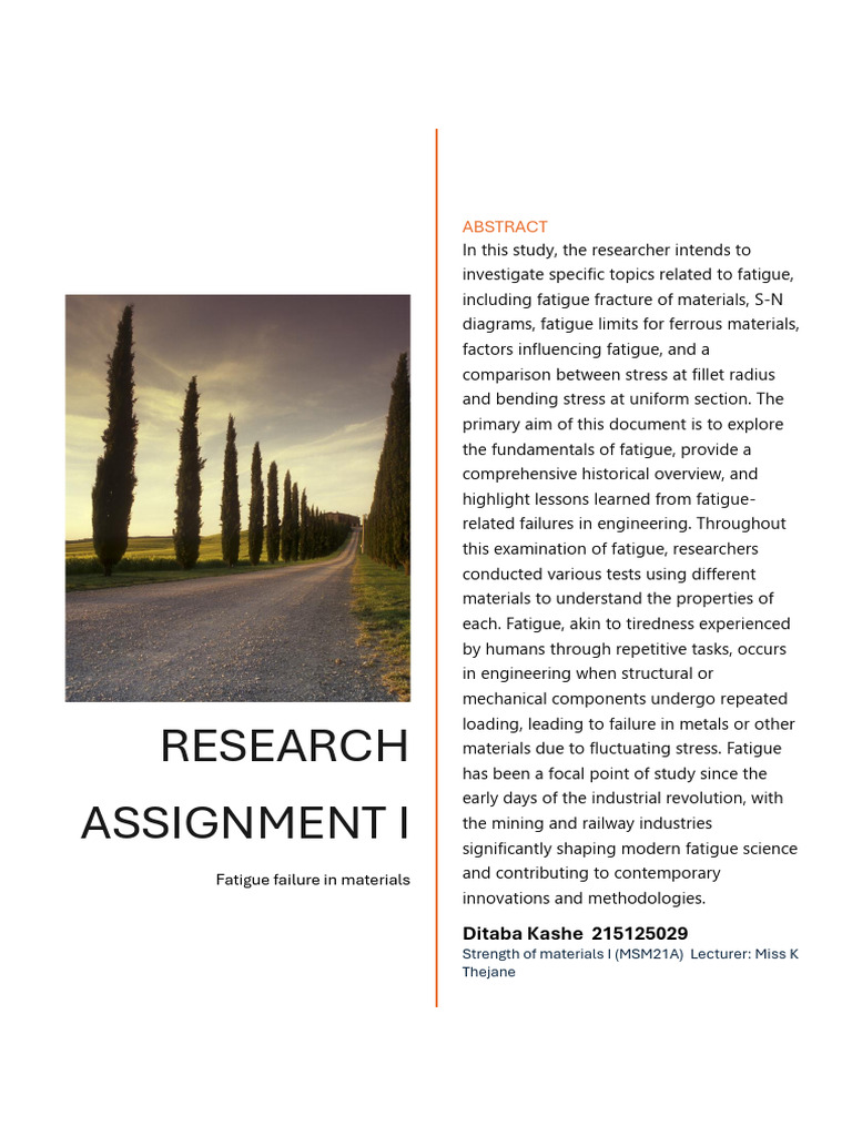 Understanding Material Fatigue in Engineering | PDF | Fatigue (Material ...
