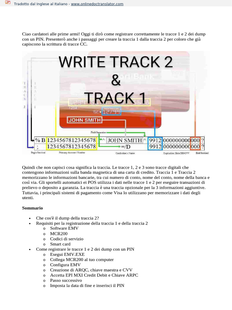 Scrittura Track 1 2 | PDF