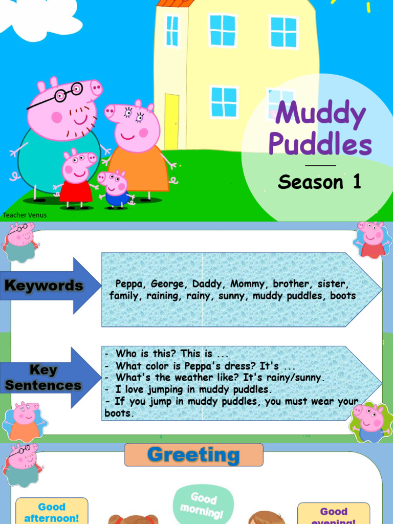 Peppa Pig Season 1 Muddy Puddles | PDF