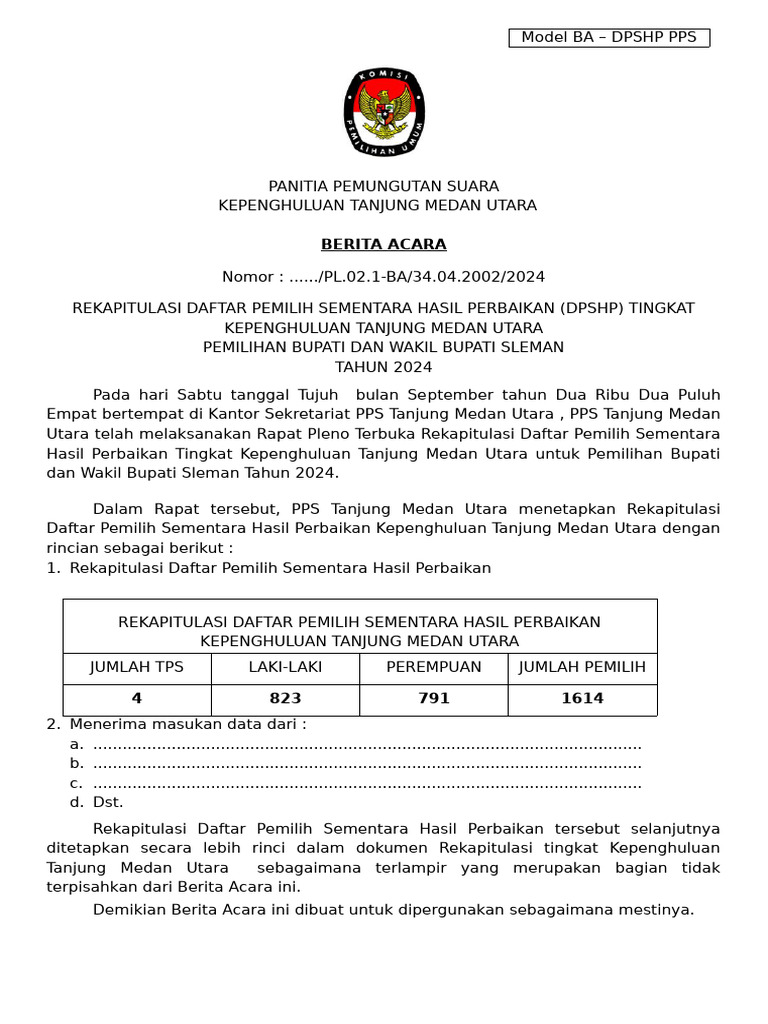 Ba DPSHP September 2024 | PDF