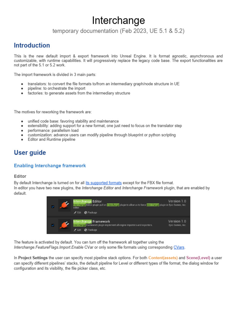 Interchange Temporary Documentation (5.1 - 5.2) | PDF