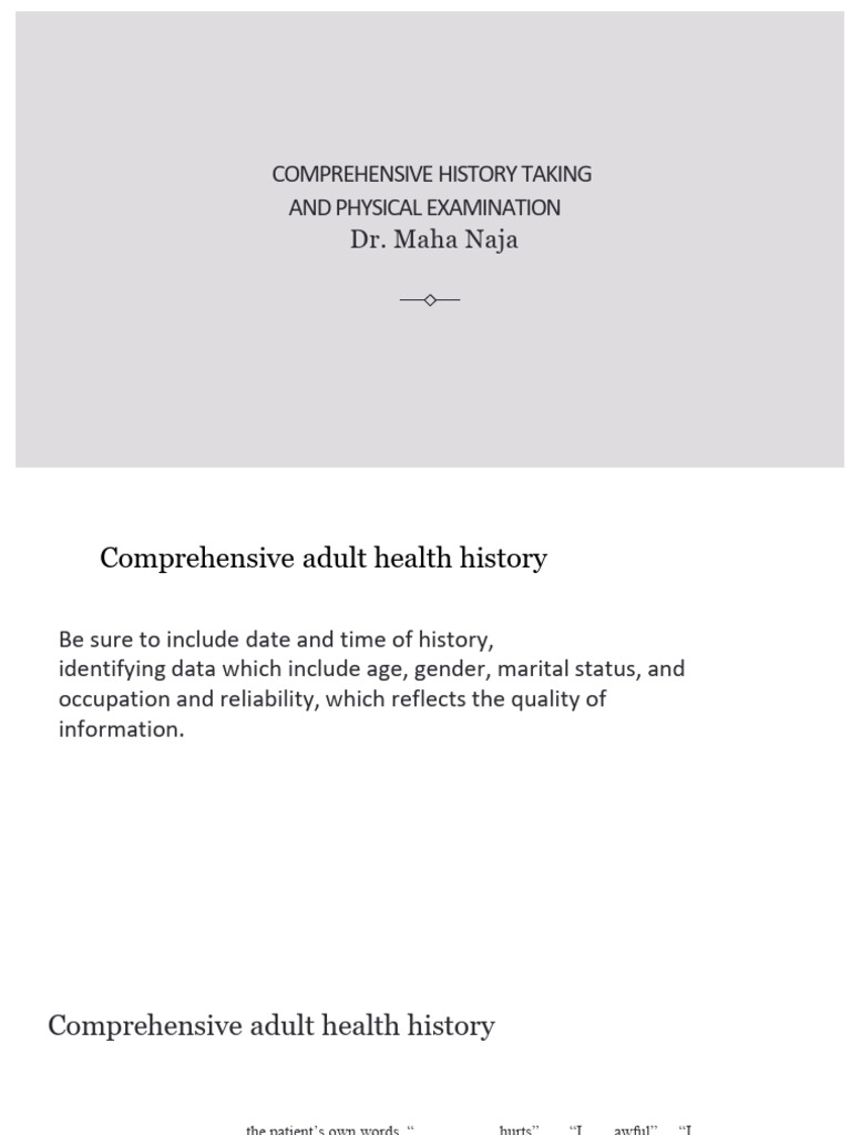 History Taking And Physical Exam Pdf