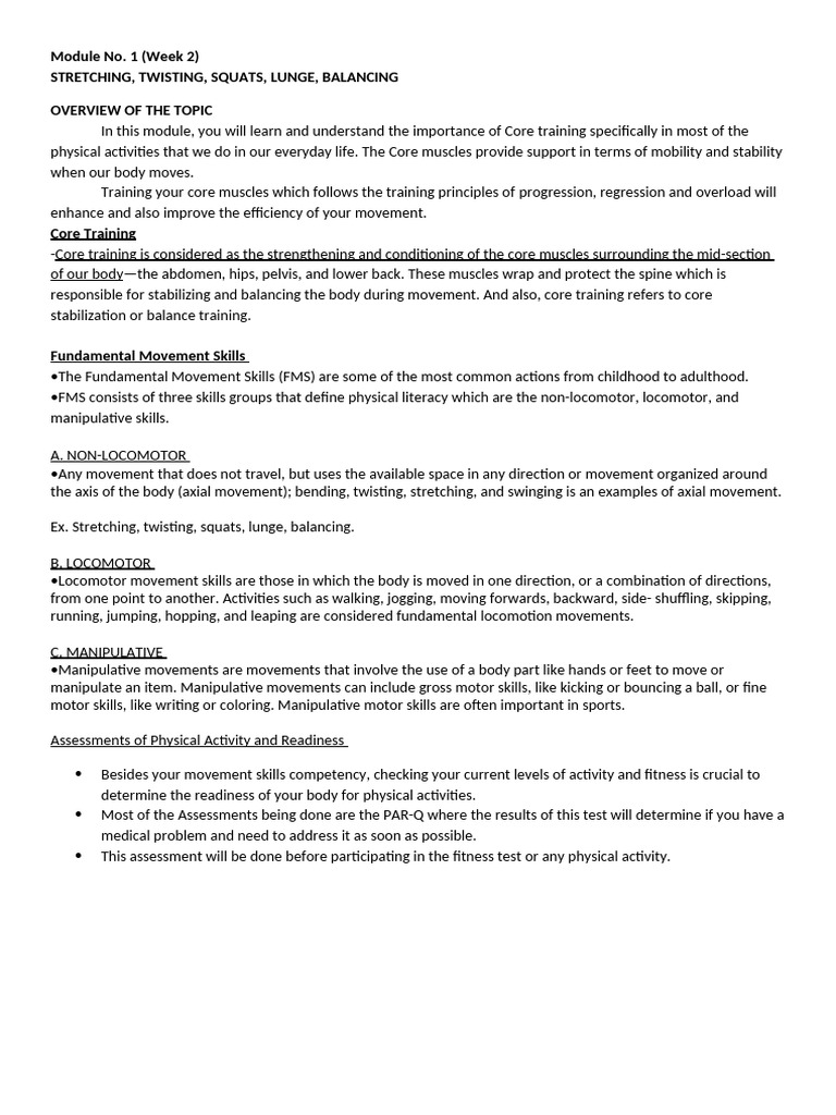 PE Module 1 3 | PDF | Pelvis | Self-Improvement