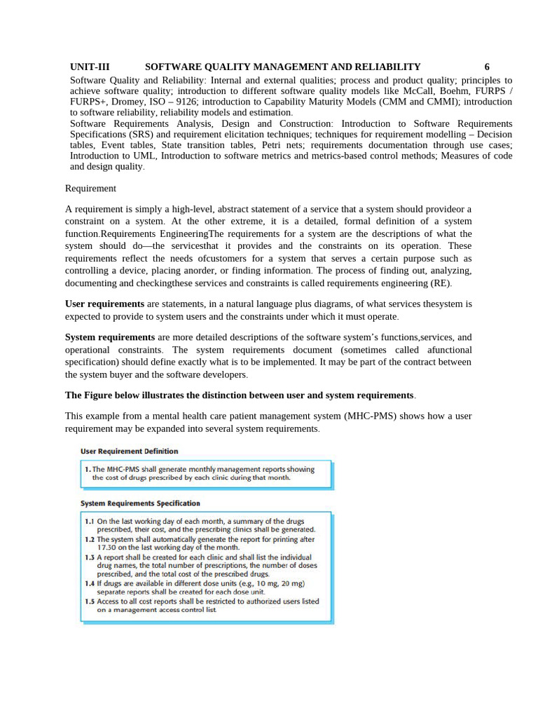 SE-UNIT III - 2 ND Half Full Notes | PDF