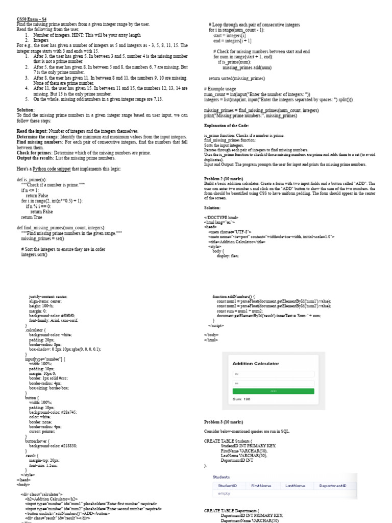 CS50 Exam Prev | PDF