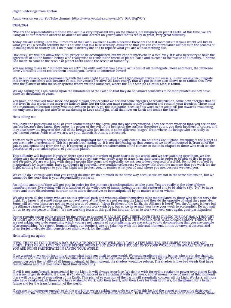 Urgent - Message From Korton | PDF | Stars | Earth