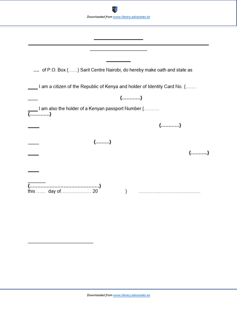 Affidavit-Declaration-Of-Name | PDF