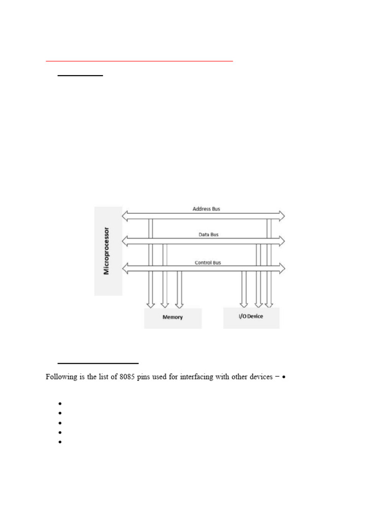 Interfacing:: Chapter-1: Microprocessor Based System Design | PDF