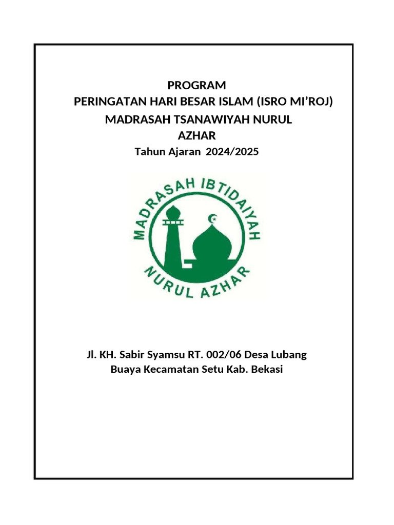 Program Pembiasaan PHBI | PDF | Karier & Perkembangan