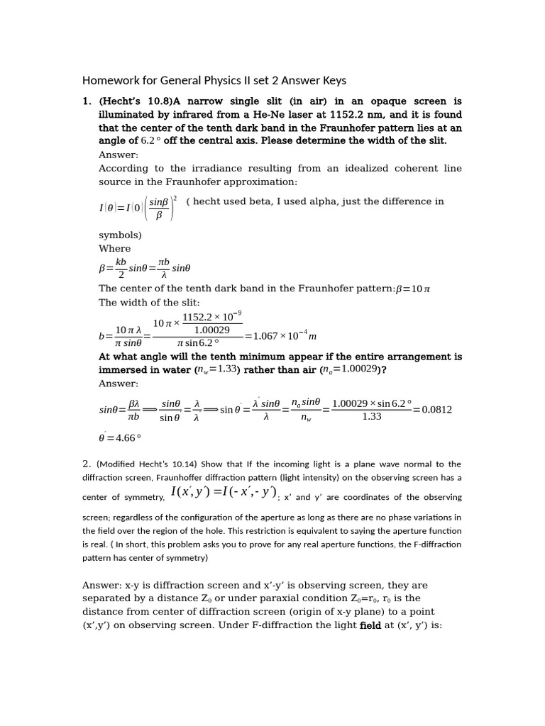Homework2 Answers | PDF