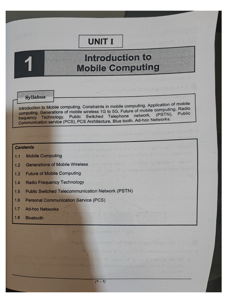 Unit1 MobileComputingnik | PDF