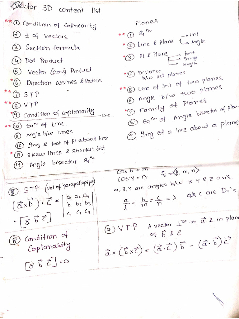 Jee Math Short Notes by Me | PDF