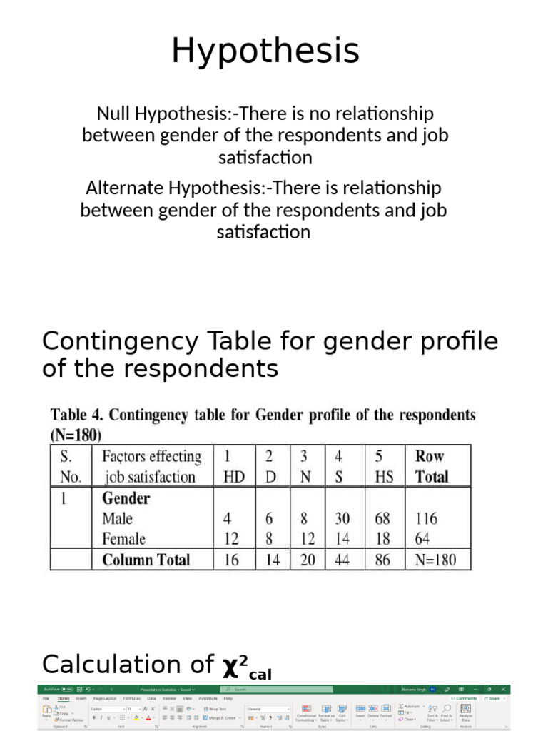 Hypothesis Presentation Statistics | PDF
