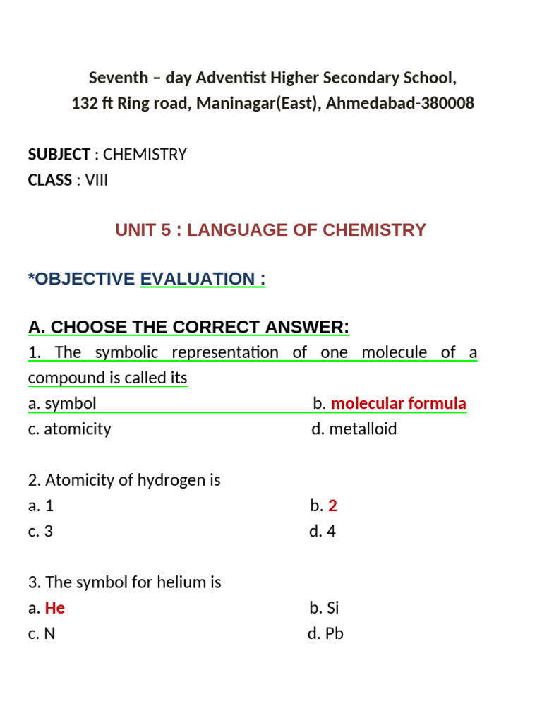 Unit 5 Notes (Chemistry) | PDF