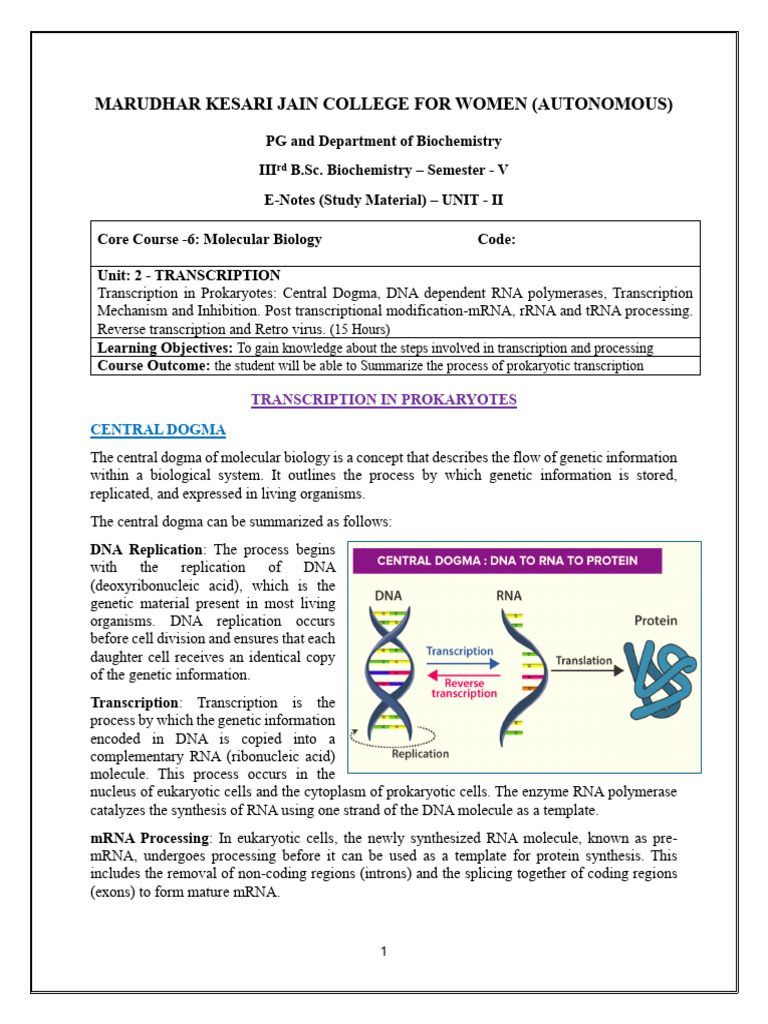 UNIT II TRANSCRIPTION FINAL | PDF