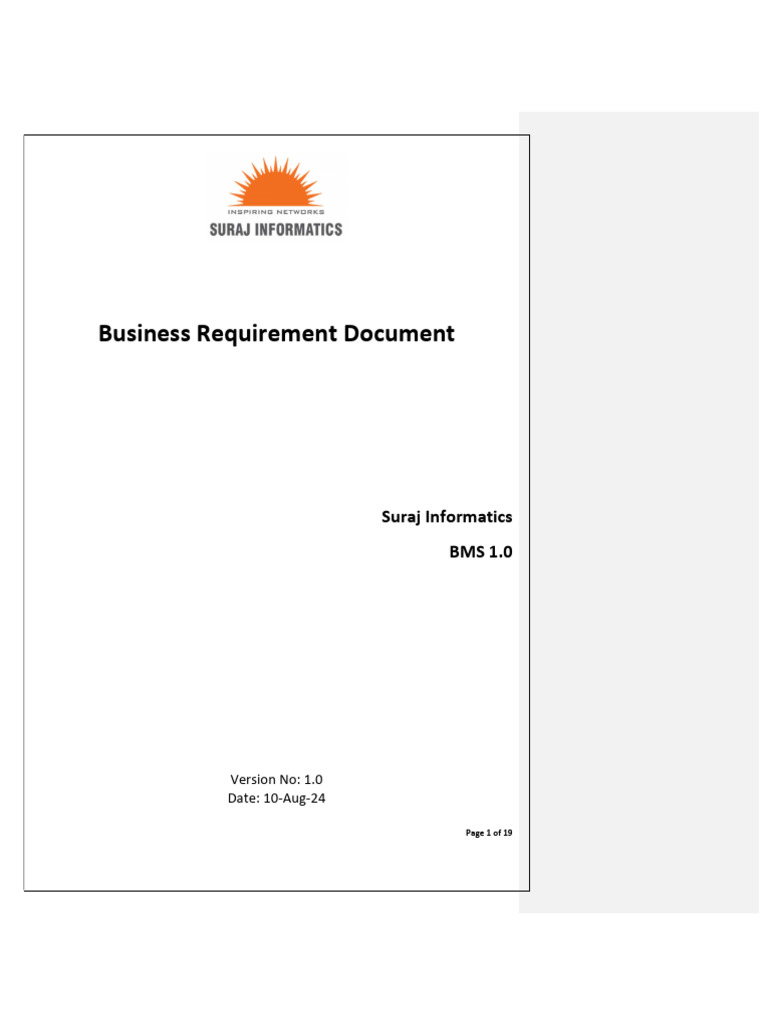 BMS BRD Screens | PDF