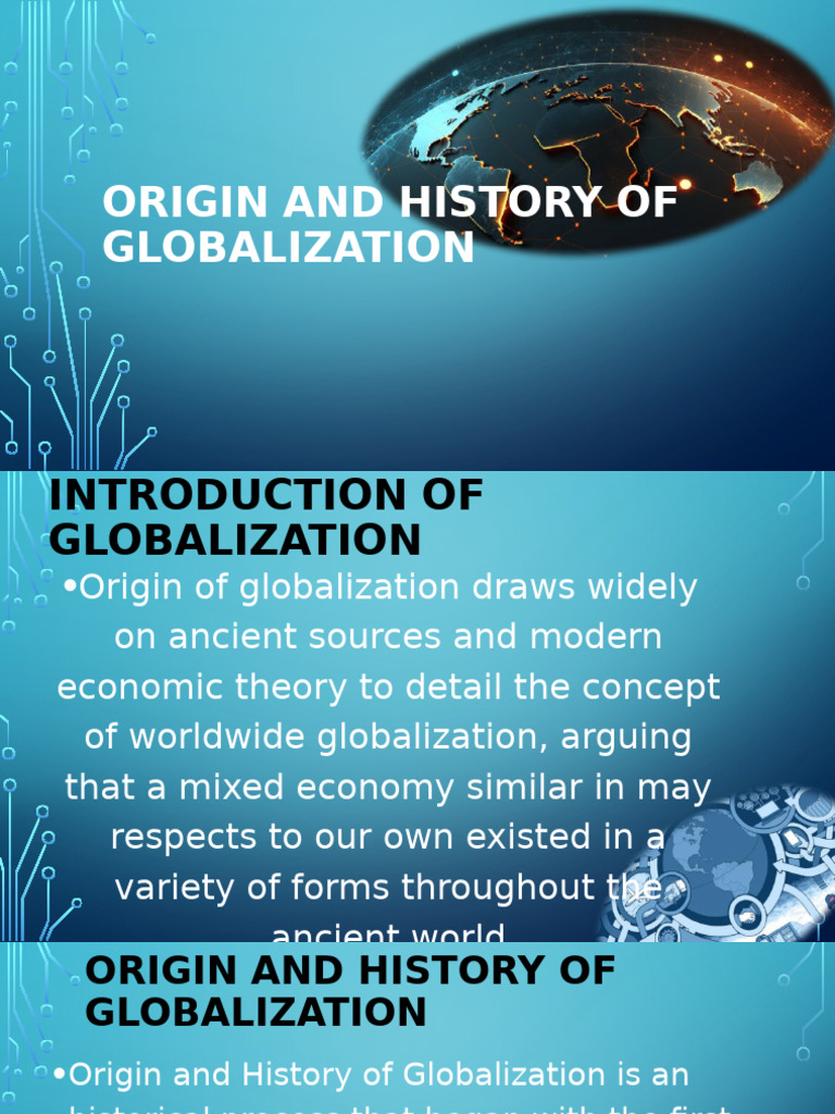 Origin and History of Globalization | PDF
