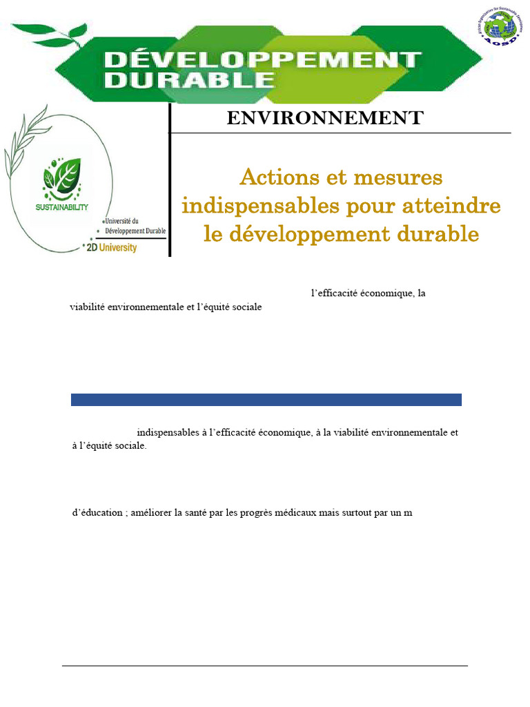 Developpement Durable | PDF