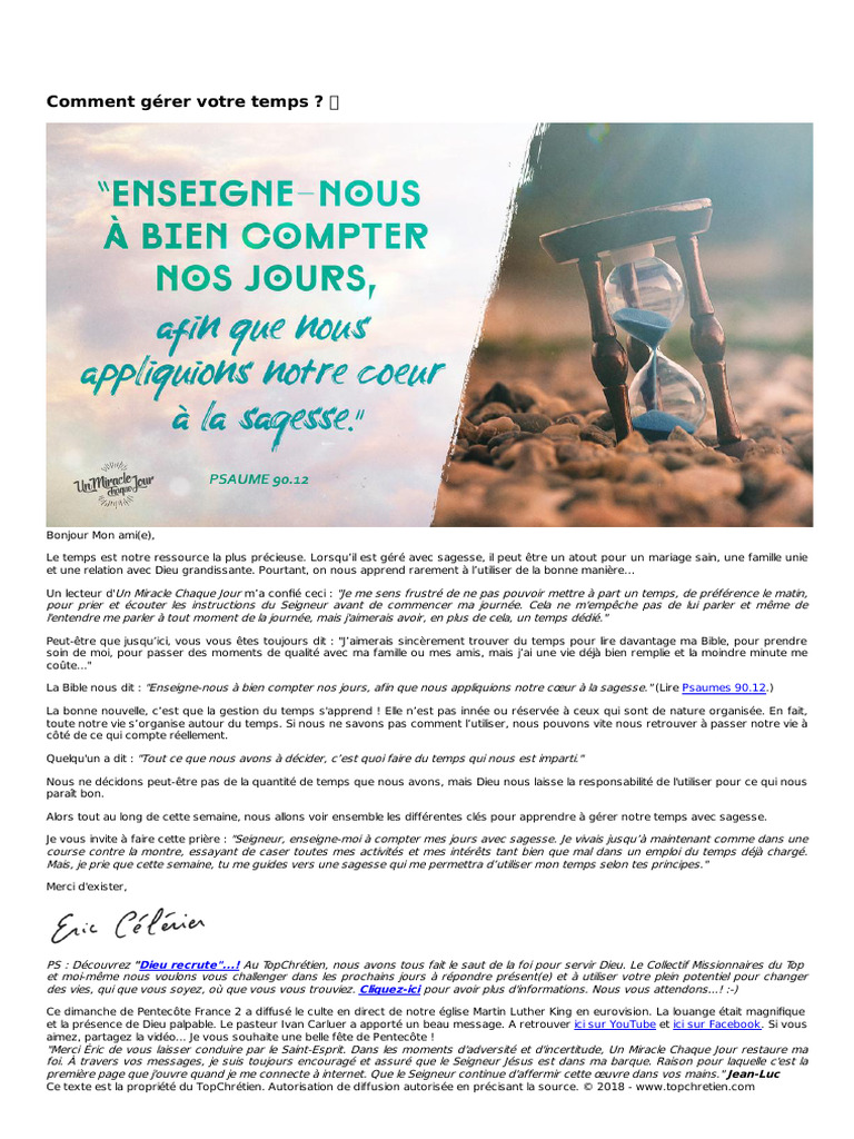 02 Comment Gerer Votre Temps - 064837 | PDF