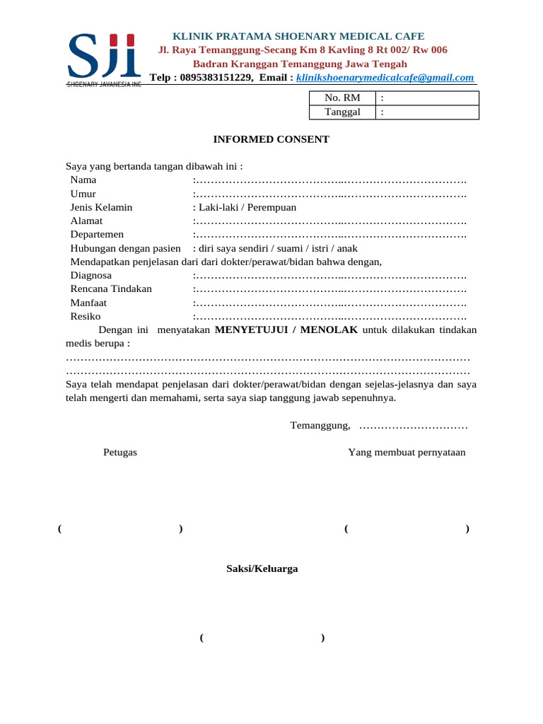 Form Inform Consent | PDF