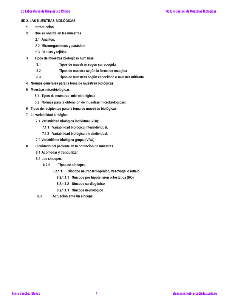 UD 3. Muestras Bio Humanas PDF | PDF