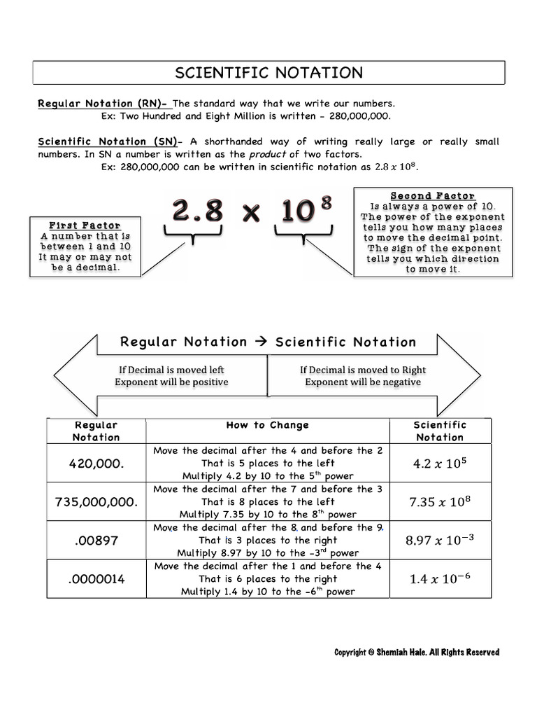 Scientific Notation | PDF
