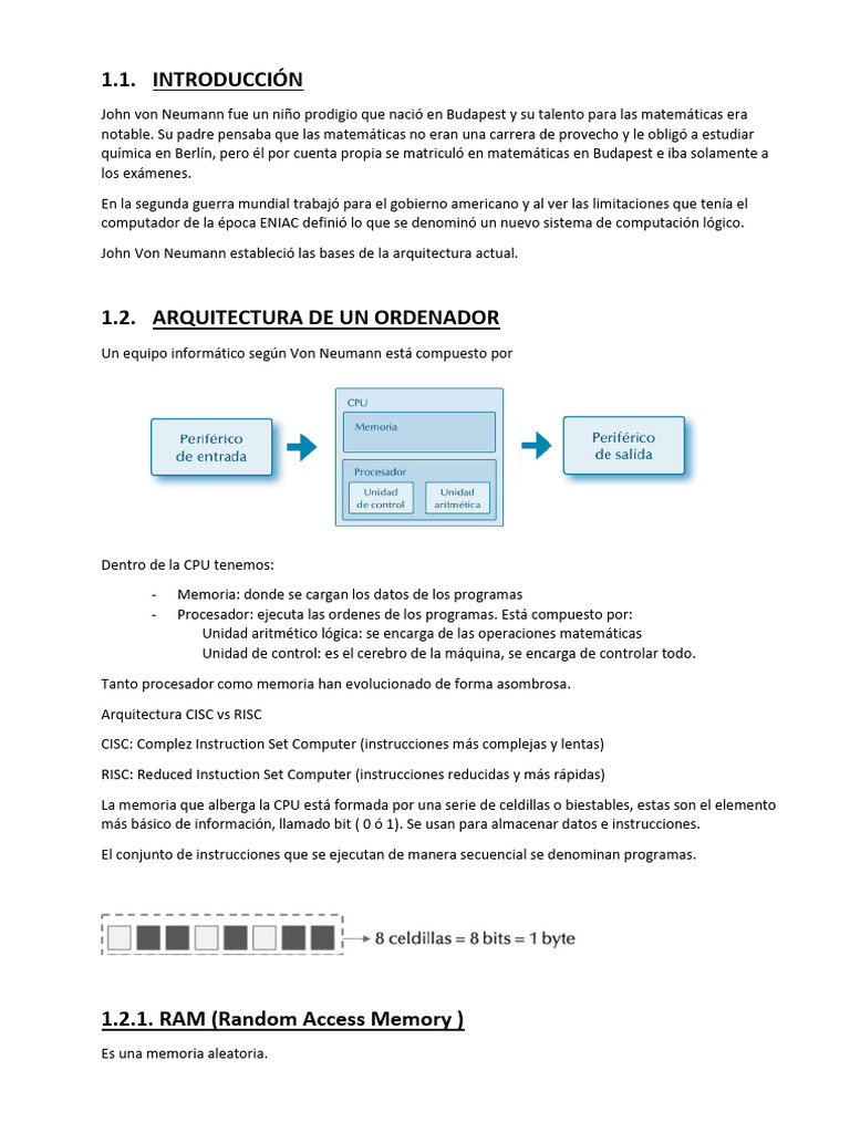 Ejercicio 2 - Resumen Tema 1 Libro Fundamentos de Hardware | PDF