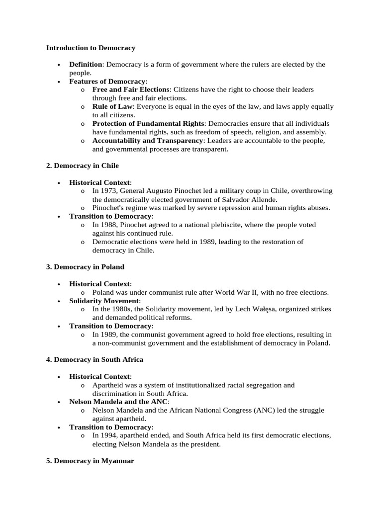 Introduction To Democracy Pdf