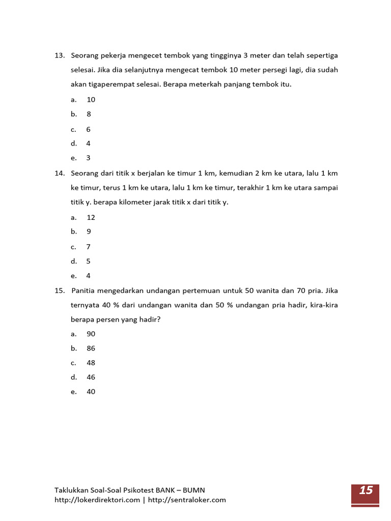 Psikotest Contoh - Soal - Psikotest - Hal98-99 | PDF